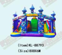 China Commercial Jump House Castle With Two Lanes Slide playground for sale