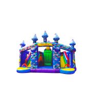 China Commercial Jump House Castle With Two Lanes Slide playground for sale