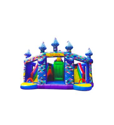 China Commercial Jump House Castle With Two Lanes Slide playground for sale
