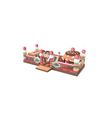 China Candy Cake Theme Children Fun Park Inflatable Slide Bouncy for sale