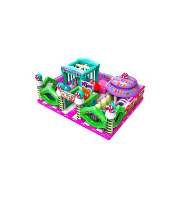 China Candy Land Children Fun Park Inflatable Bouncy Obstacle for sale