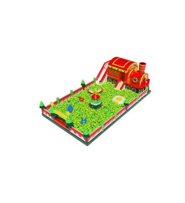 China Customized Green Train Theme Kids  Inflatable Ocean Balls Bouncy for sale
