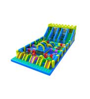 China Large  3lanes Children Fun Park Inflatable Slide Playground for sale