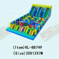 China Large  3lanes Children Fun Park Inflatable Slide Playground for sale