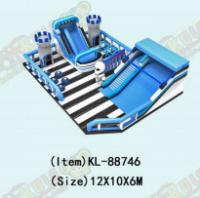China Blue Color Alien  Children Fun Park Inflatable Slide Bouncy for sale