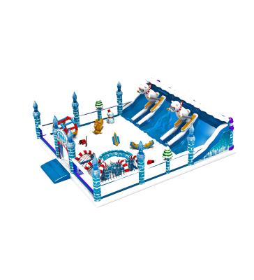China Large Snow Land Children Fun Park Inflatable With Sand land for sale