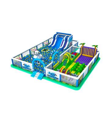 China Large Slide Children Playground Inflatable With Big Ball Pool for sale