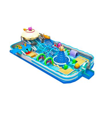 China Big Playground Colorful Children Fun Park Inflatable With Ball Pool for sale