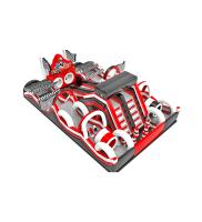 China Racing Theme Children Fun Park Inflatable With Slide Bouncy for sale