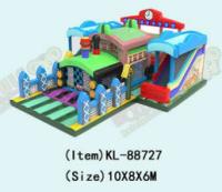 China Train - Inspired Colorful Playground World Customized Inflatable for sale