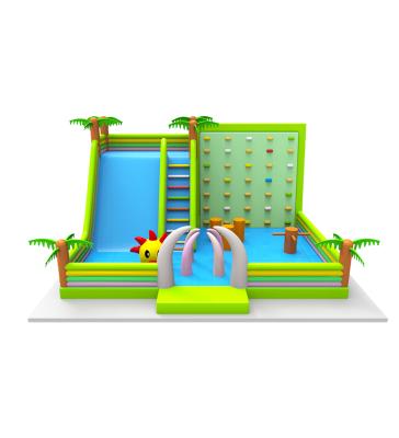 China Tropical Inflatable Playground Fun Zone Customized Obstacle Climb for sale