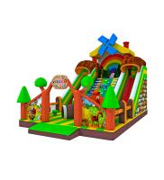 China Farmland Inflatable Playground with Rainbow Slide Customized for sale