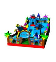 China Marine - Themed Inflatable: Shark Slide & More Blue Customized for sale