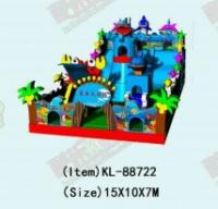 China Marine - Themed Inflatable: Shark Slide & More Blue Customized for sale