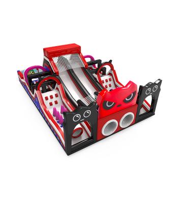 China Themed Inflatable Park: Red - Black Adventure Joy for Children for sale