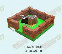 China Rodeo - Style Adventure - Ready Thrilling Mechanical Bull in Enclosed Playpen for sale