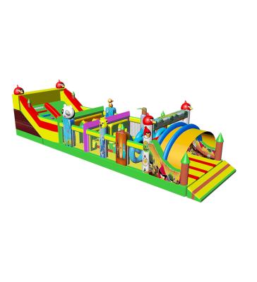 China Angry Birds - Inspired Inflatable Fun Park for Kids Vibrant Adventure for sale