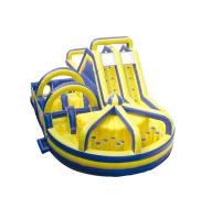 China Yellow - Blue Inflatable Amusement Slide: Fun Playground Equipment for sale