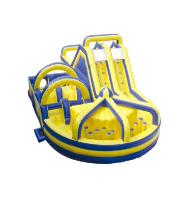 China Yellow - Blue Inflatable Amusement Slide: Fun Playground Equipment for sale