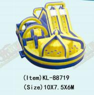 China Yellow - Blue Inflatable Amusement Slide: Fun Playground Equipment for sale