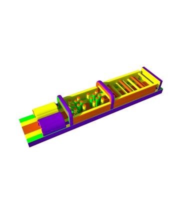China Rainbow - Colored Inflatable Obstacle Run Vivid Play Setup for sale