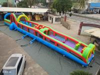 China Rainbow - Hued Vibrant Inflatable Obstacle Course for Playful Fun for sale