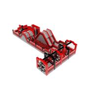 China Red - Gray Adventure Playground Structure Modern Concept Design for sale