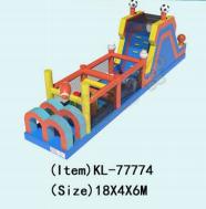China Multi - colored Inflatable Obstacle with Sport Icons with Bright Hues for sale