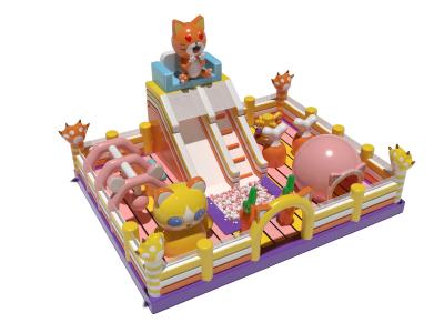 China Bouncy Jumping Inflatable Castles Pink Yellow color For Kids for sale