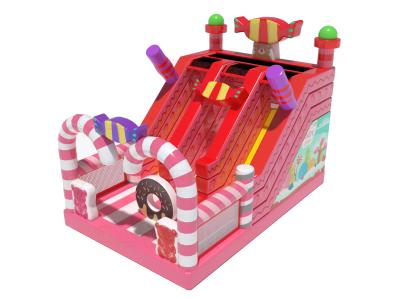 China Candy World Pink Style Inflatable Slides For Rental Event Party for sale