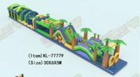 China Multi - Color Tropical Inflatable Obstacle Course Adventure Jungle Path for sale