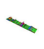 China Lively Dynamic Multi - color Inflatable Obstacle Race Playground for sale
