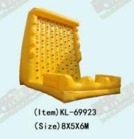 China Dazzling Yellow Inflatable Rock Climbing Wall for Delightful Activities for sale