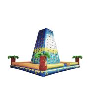 China Inflatable Rock Climbing Attraction with Lion and Palm Tree Design for Children's Outdoor Fun for sale