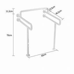 China 30cm Stainless Steel Toilet Accessories Sets Toilet Handrail Handicap Toilet Grab Bars for sale