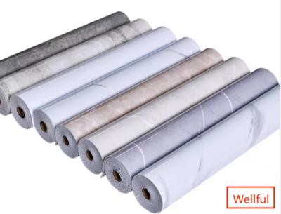 China Marble Peel and Stick Self Adhesive PVC Film 1000mm Width for Furniture and Door Wrapping 0.5mm for sale