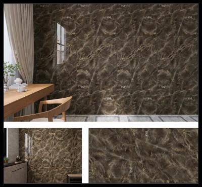 China Marble Llook Tile PET Wall Sticker Wall Decoration Sound Insulation Anti Collision for sale