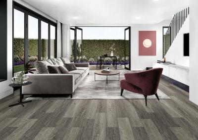 China 1000mm Width Vinyl Floor Decor Layer Waterproof Carbonized Oak Wood Color for sale