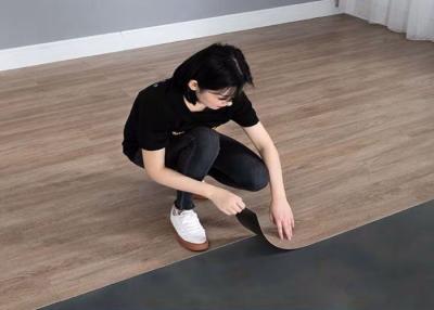 China Self Adhesive PVC Floor Tiles 2.0mm Anti Slip Hot Press Vinyl Flooring 152.4mm x 914.4mm for sale