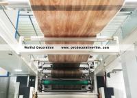 China Decorative Waterproof Wood Grain PVC Film 1000mm Width 0.07mm Thickness Ink Transfer Printing for sale
