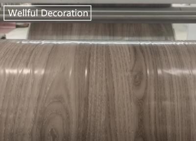 China Dark Grey Wood PVC Film 0.07mm for LVT SPC WPC Tile Flooring 1000mm Width for sale