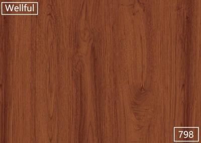 China Brown Wood Design PVC Decorative Film for Vinyl Dry Back Flooring 0.07mm for sale