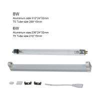 China Double Needle Germicidal UVC Light Lamp T5 T8 4W 6W 8W 15W High Purity Quartz for sale