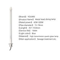 China Metal Thread Underwater UV Lamp 42-190W Aquascape Waterproof UV Light for Water Treatment for sale