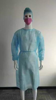 China S&J Breathable and Flexible Disposable Non woven pp pe Medical Isolation Gown 510k 35g pp Latex-free Surgical Isolation Gowns for sale