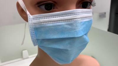 China Colorful  Disposable 3ply  Tie On Face Mask  TYPE IIR  Surgical Non Woven Mask for sale