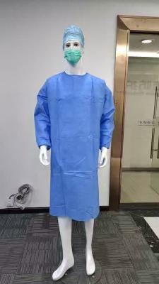 China Sterile Disposable isolation gown surgical gown with Rib Cuff AAMI Level 3 4 5 for sale