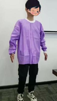 China S&J Disposable nonwoven pp CPE isolation gown patient gown visitor gown lab jacket for sale