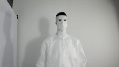 China OEM disposable lab coat  antistatic lab coats with collar for sale