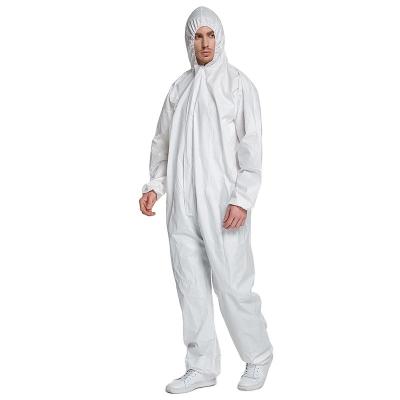 China Anti static anti UV water proof cotton medical disposable hooded coverall for sale